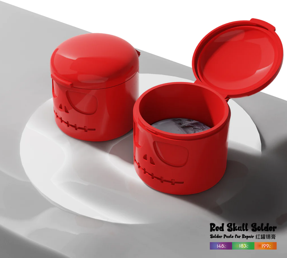183℃ 2UUL Red Skull Solder Paste for Repair 50g - ROCKY TELECOM